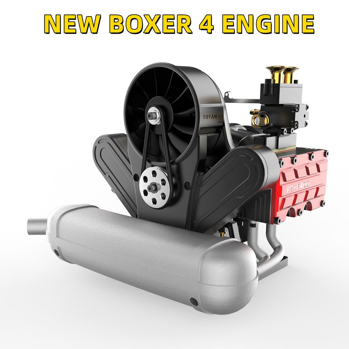 How to Design the TOYAN B400 Boxer4 Horizontally opposed 4-cylinder en ...