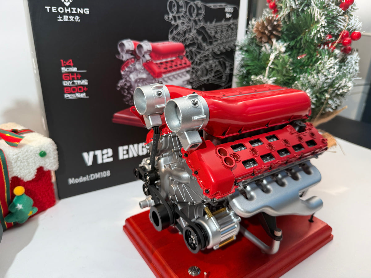 Unleash the Power: TECHING 1/4 Supercar V12 Engine Model Kit — EngineDIY