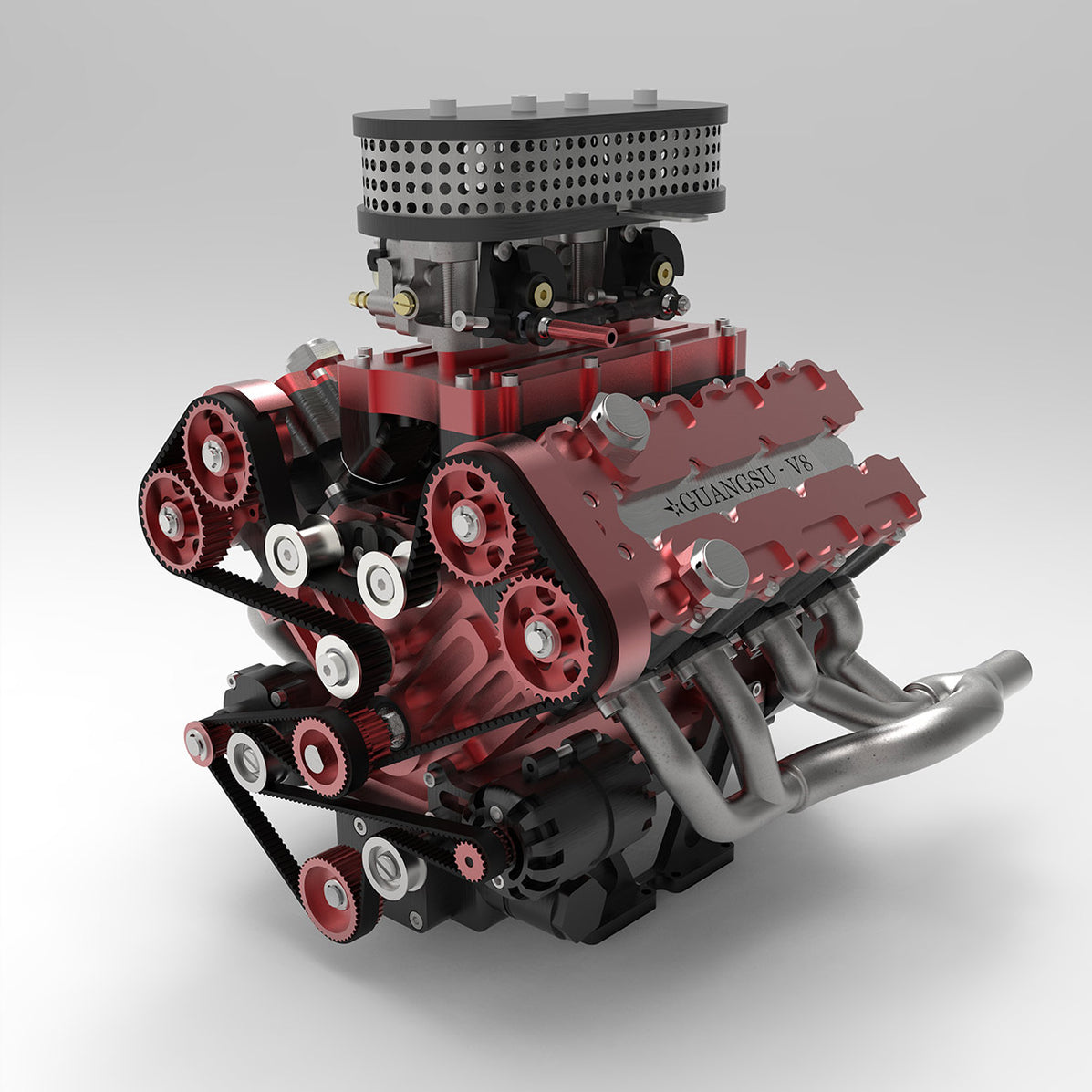 ENJOMOR V8 Engine Model That Works GS-V8 78CC DOHC 4-Stroke 8-Cylinder ...