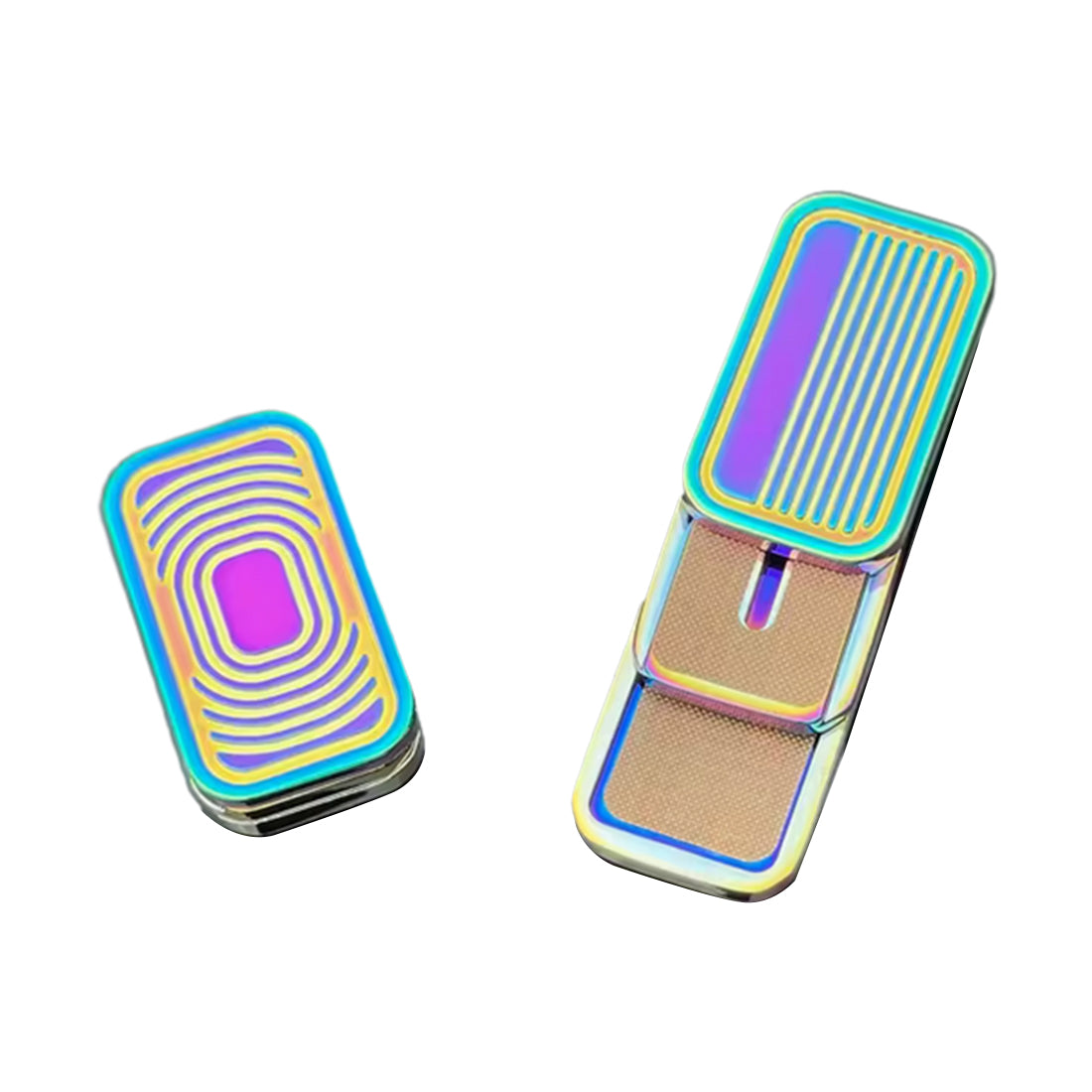 Magnetic Metal Three-layer Push Cards Trackless Magnetic Sliders Stres ...