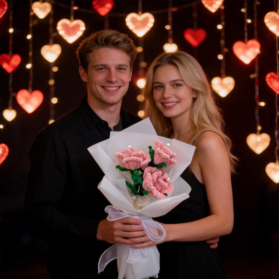 Valentine's Day Handmade DIY Twisting Stem Rose Bouquet Material Kit ...