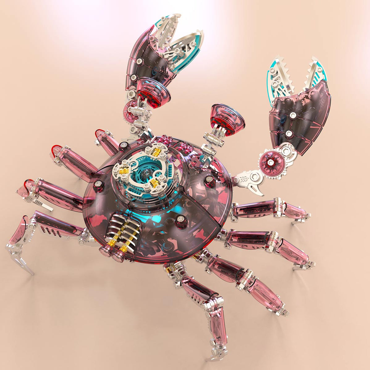 3D Metal Mechanical Crab Assembly Model Kit-666PCS - EngineDIY