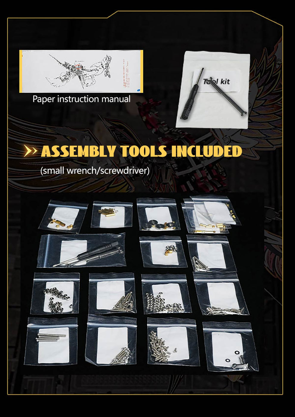 3D Metal Mechanical Phoenix Assembly Model Kit with Mechanical Transmi ...