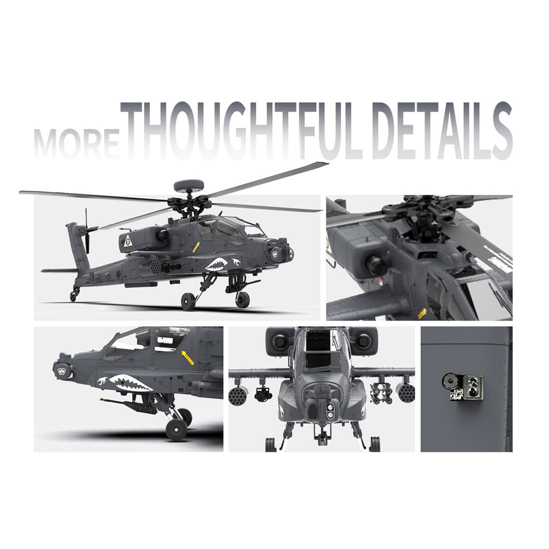 YU XIANG Apache GPS Helicopter F11-S AH64 1/32 Scale 2.4G 6CH RC Dual ...
