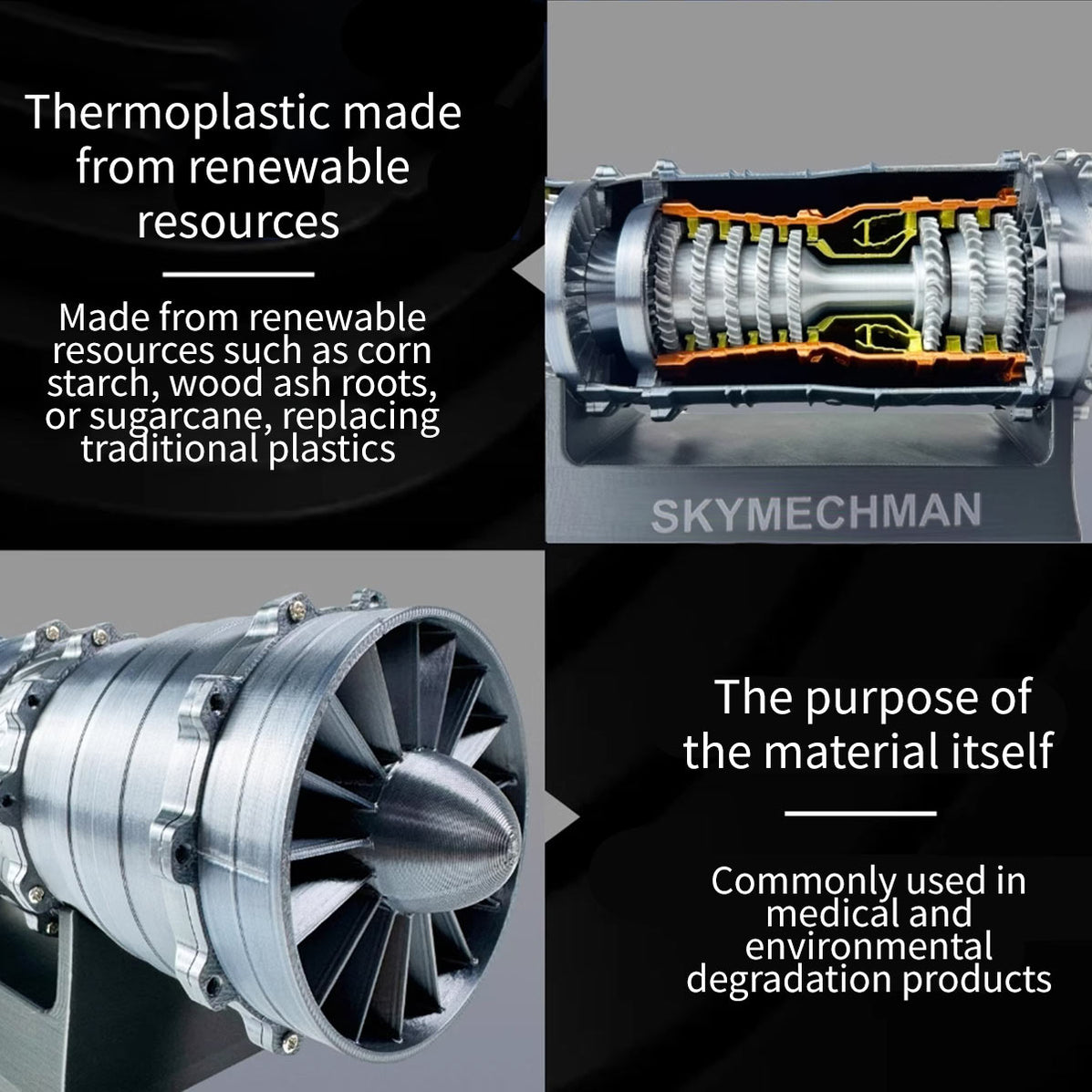 SKYMECHMAN 1/18 WS-15 Turbofan Engine Model Kit-Build Your Own Turbofa ...