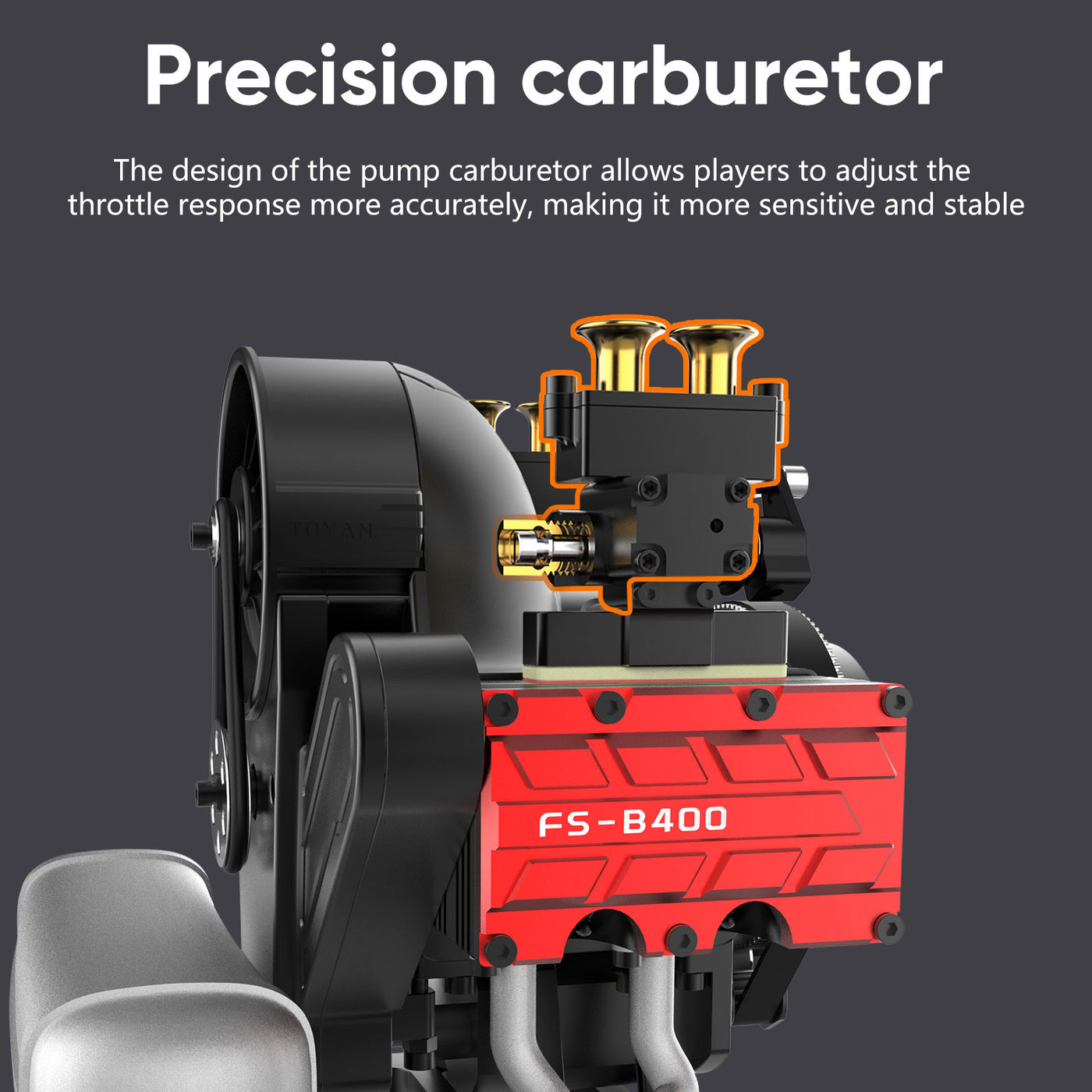 TOYAN FS-B400 14cc Boxer Engine Horizontal Opposed Nitro Engine Model ...