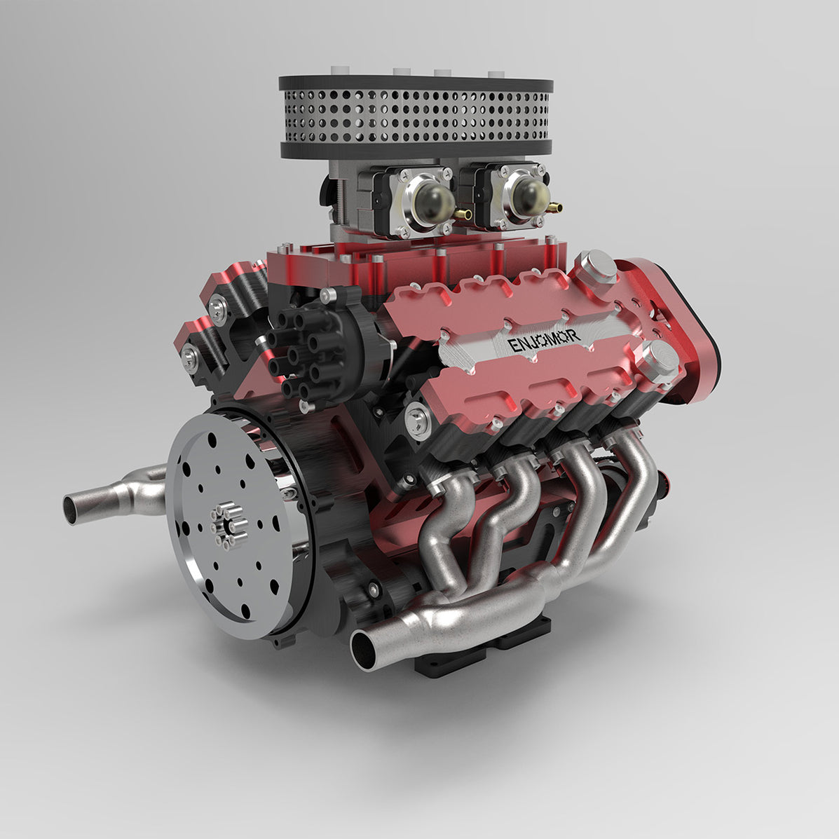 ENJOMOR V8 Engine Model That Works GS-V8 78CC DOHC 4-Stroke 8-Cylinder ...