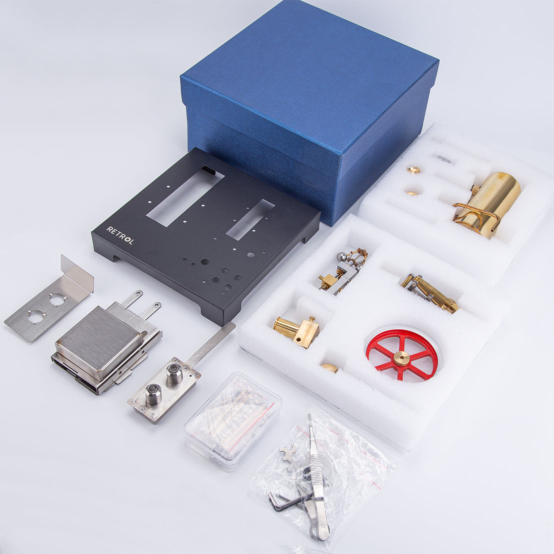 RETROL Full Metal Beam Engine Steam Engine Model Kit with Horizontal B– EngineDIY