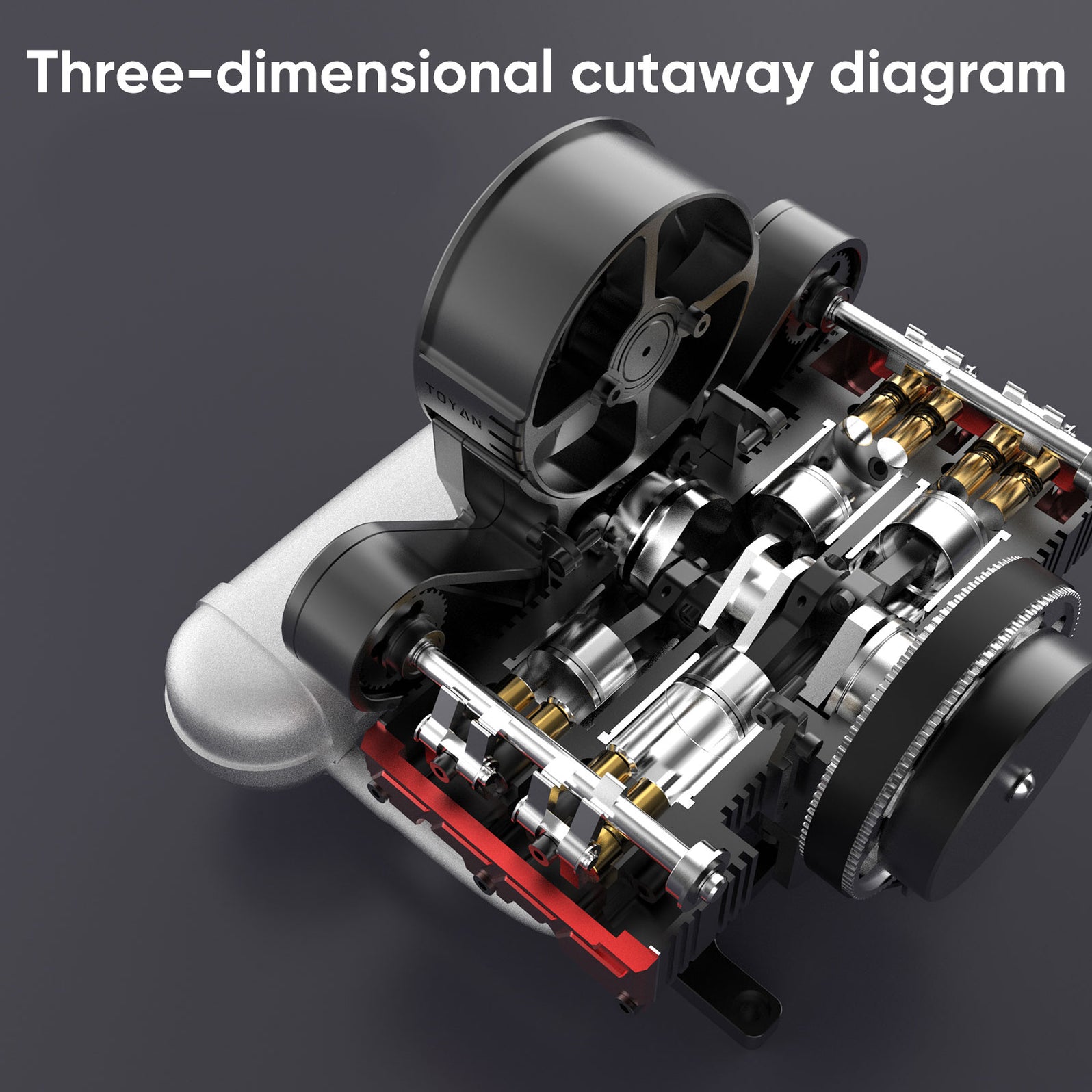 TOYAN FS-B400 14cc Boxer Engine Horizontal Opposed Nitro Engine Model ...