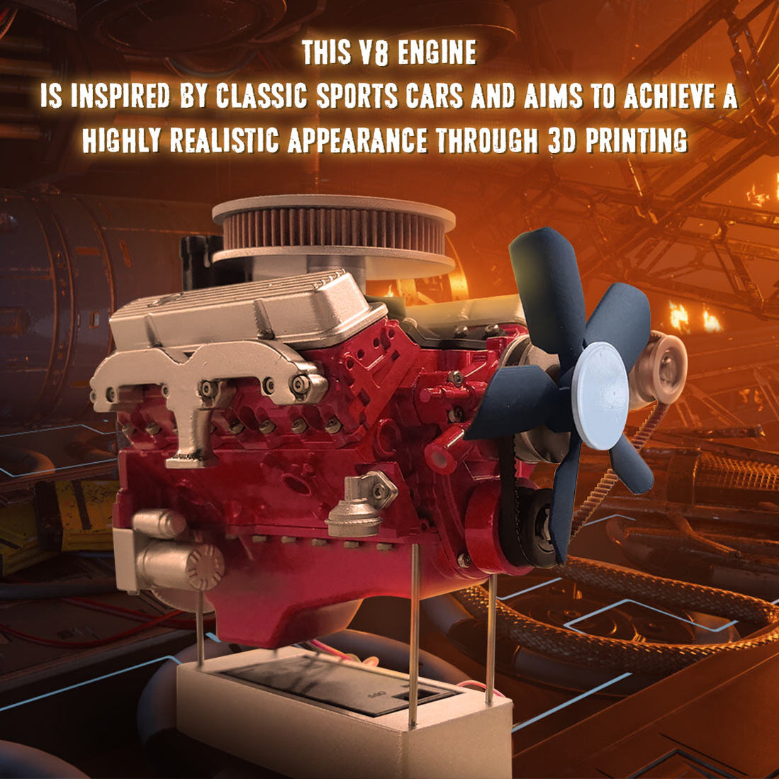 ENJOMOR V8 Engine Model Kit that Works - Build Your Own V8 Engine ...