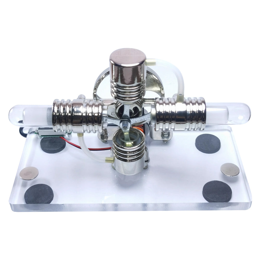 Stirling Engine Alpha Hot Air Horizontal Opposed Generator Model Scien ...