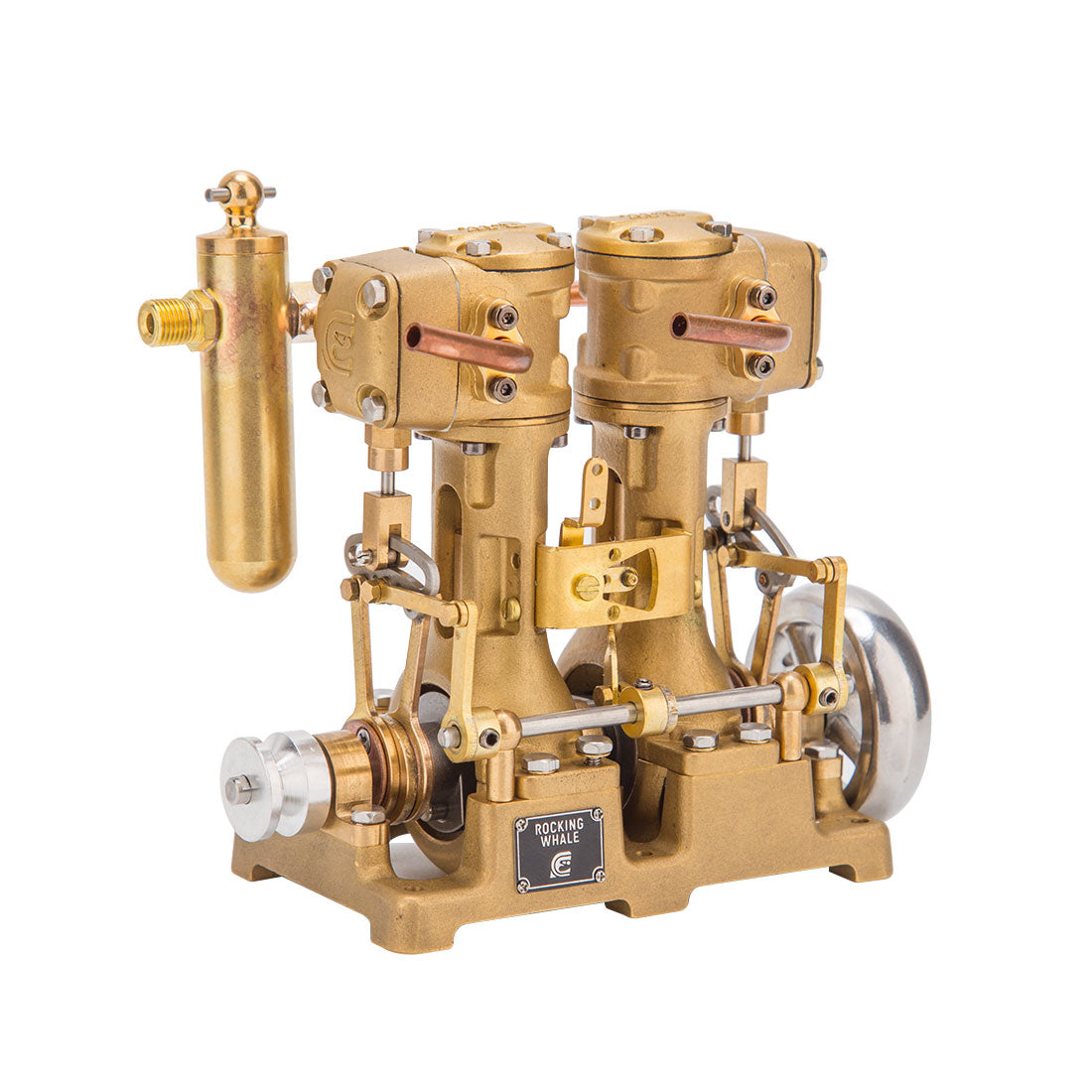 RW-L2 Retro Mini Inline Double Cylinder Steam Engine Model - EngineDIY