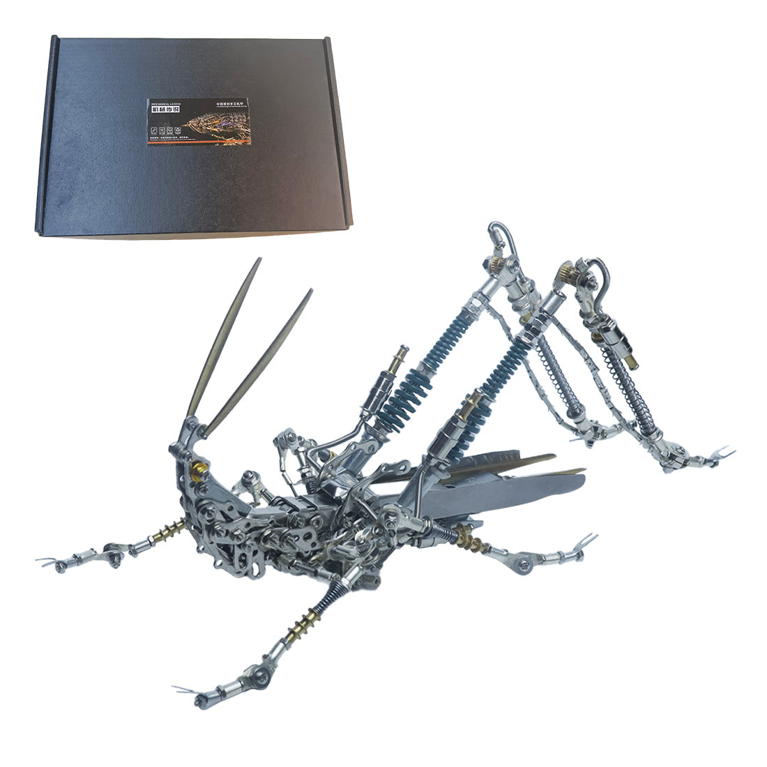 3D Metal Mechanical Grasshopper Model Kit - EngineDIY