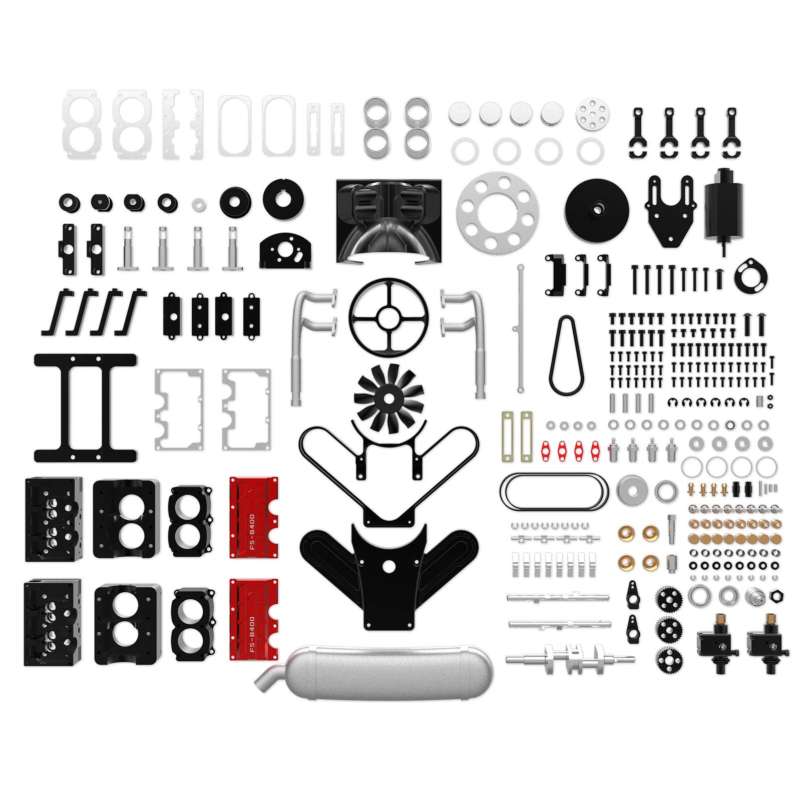 TOYAN FS-B400 14cc Boxer Engine Horizontal Opposed Nitro Engine Model ...