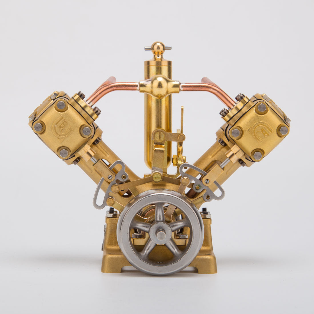 RW-V2 Mini V-Shape Double Cylinder Steam Engine Model - EngineDIY