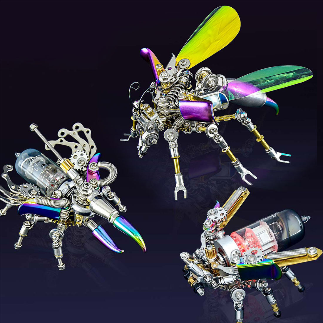 Mechanical Firefly 3D Metal DIY Insect Metal Assembly Model Colorful P - EngineDIY