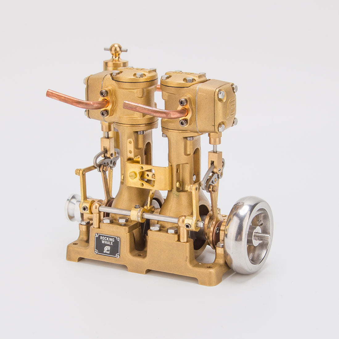 RW-L2 Retro Mini Inline Double Cylinder Steam Engine Model - EngineDIY