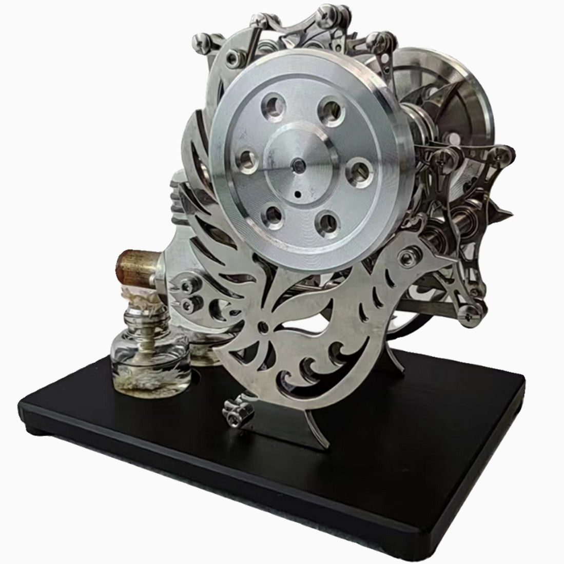 Pigeon-Style Dual-Cylinder Dual-Piston Hot Air Stirling Engine Model E ...