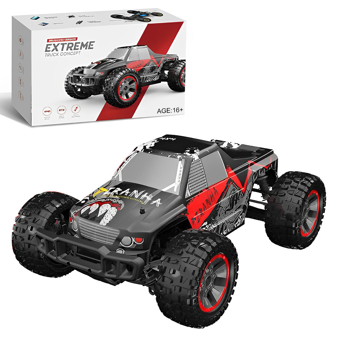1/10 2.4G RC 4WD Brushless Off-road Pickup Truck Model 60KM/H Vehicle ...
