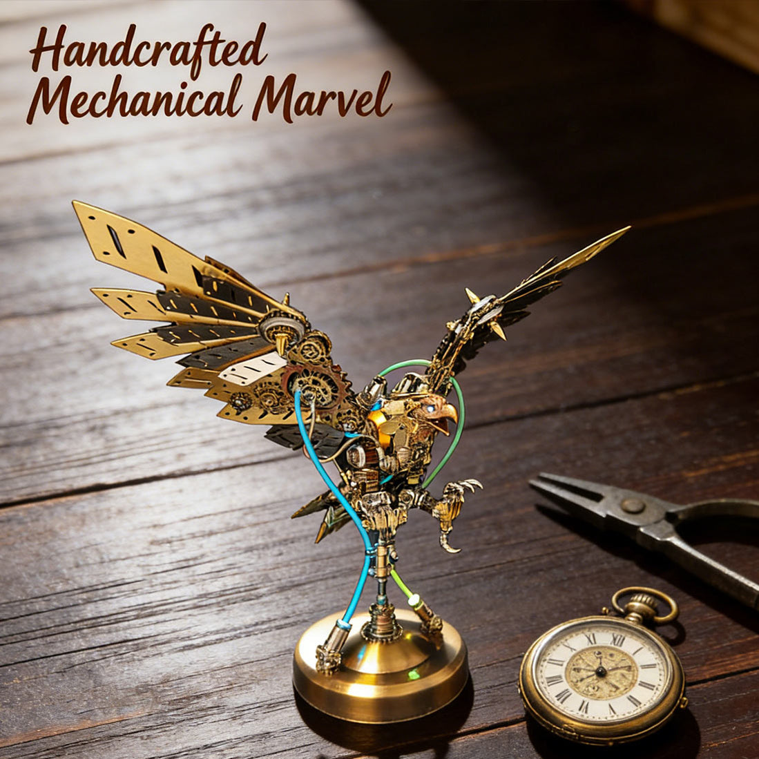 3D DIY Steampunk Metal Mechanical Eagle Model Kit, Creative Trendy Dis ...