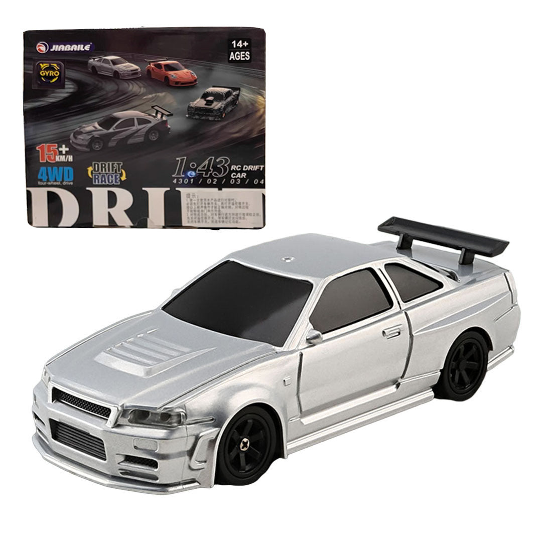 1/43 Scale 2.4G 4WD Full-proportion RC Electric Mini Racing Drift Car ...