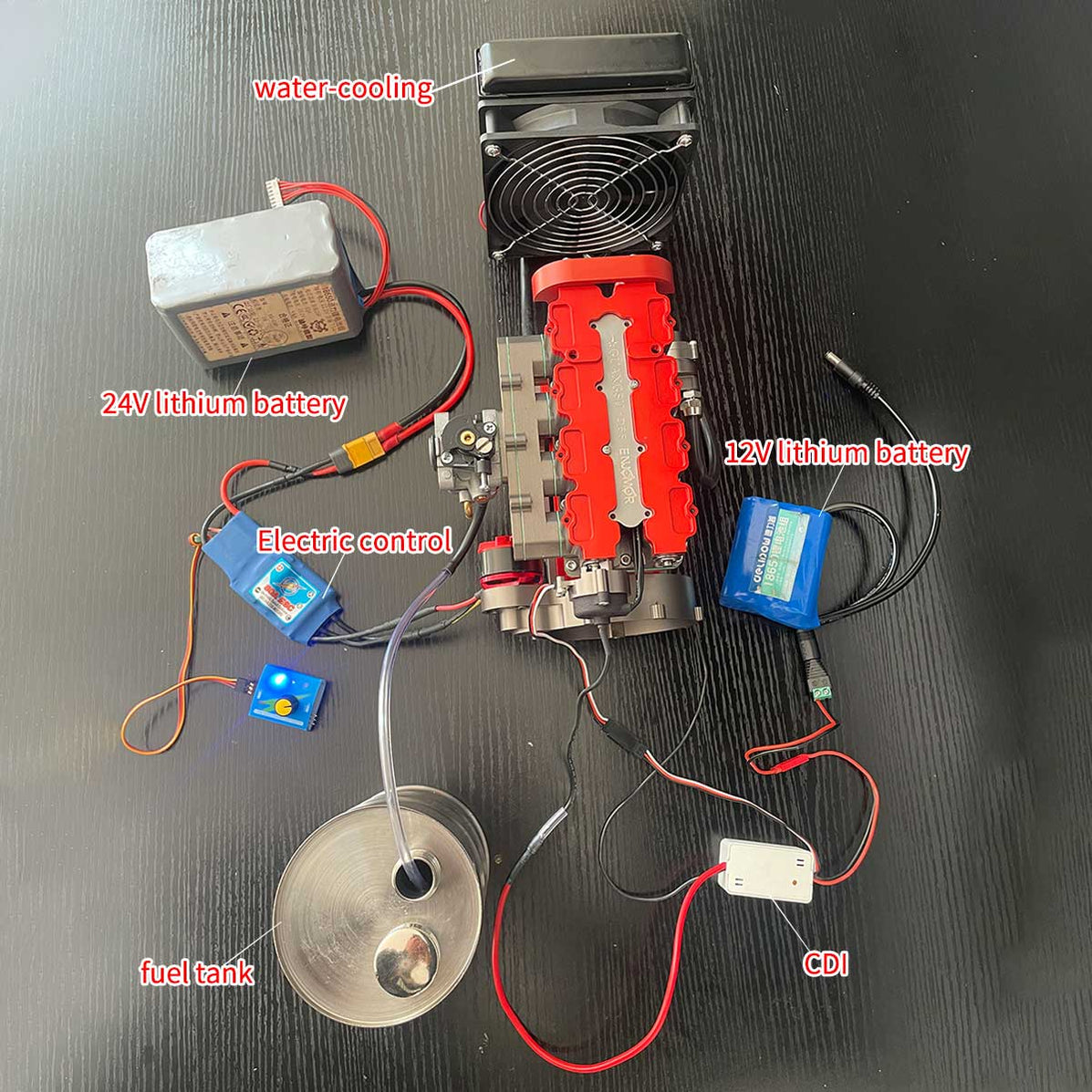 ENJOMOR L4 Engine GS-L4 36cc DOHC Inline 4 Cylinder 4 Stroke Water-Coo ...