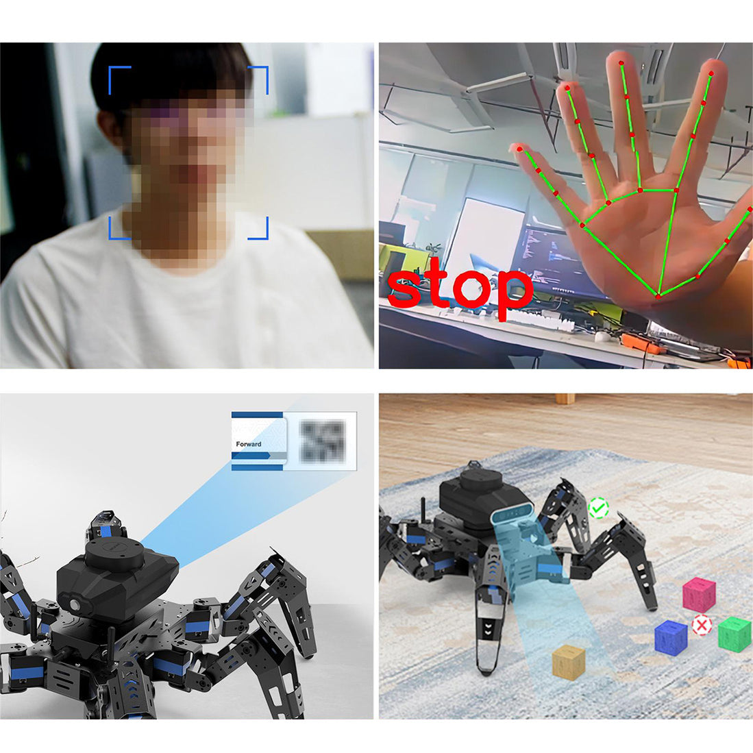 Phage Six-Legged Spider Bionic Metal Robot Programming DIY Intelligent ...