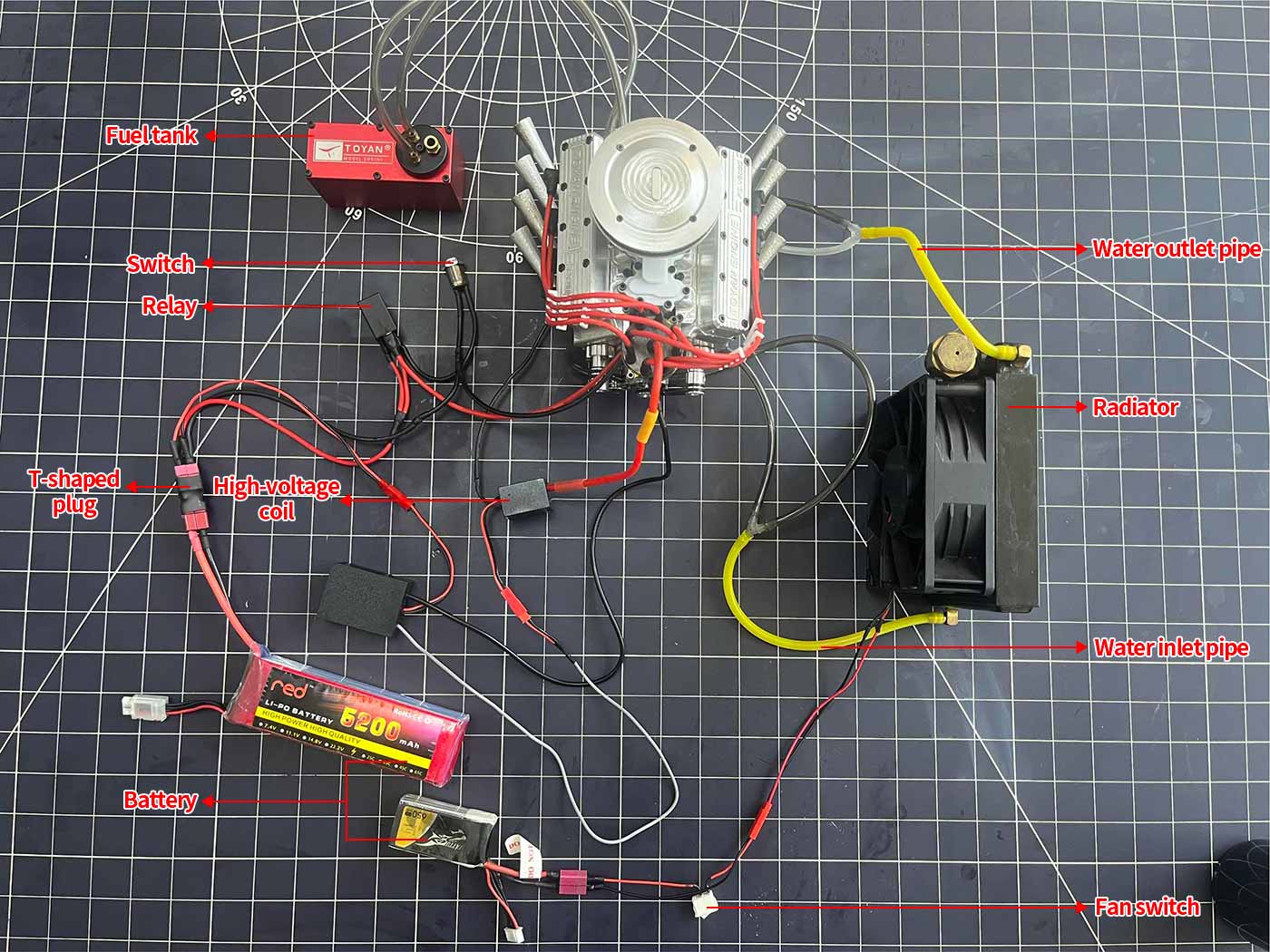 TOYAN 28cc OHV V8 Gasoline Engine - Build Your Own V8 Engine that Works ...