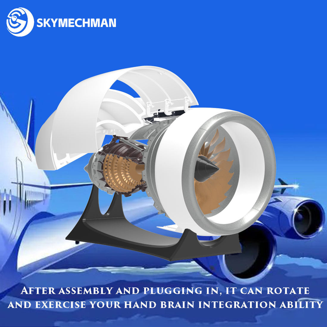 SKYMECH NTR-900 Turbofan Engine Model Kit - Build Your Own TRENT900 - EngineDIY