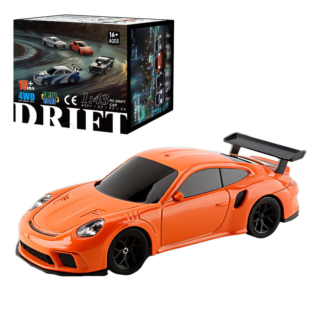 1/43 Scale 2.4G 4WD Full-proportion RC Electric Mini Racing Drift Car ...