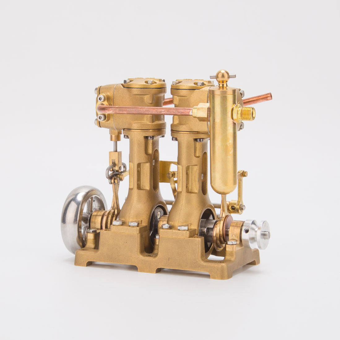 RW-L2 Retro Mini Inline Double Cylinder Steam Engine Model - EngineDIY