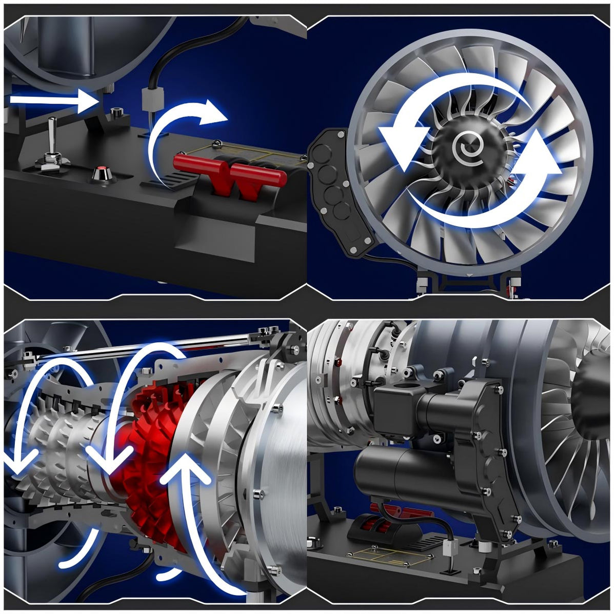 Turbofan Engine Model Kit that Works - Build Your Own Turbofan Engine ...