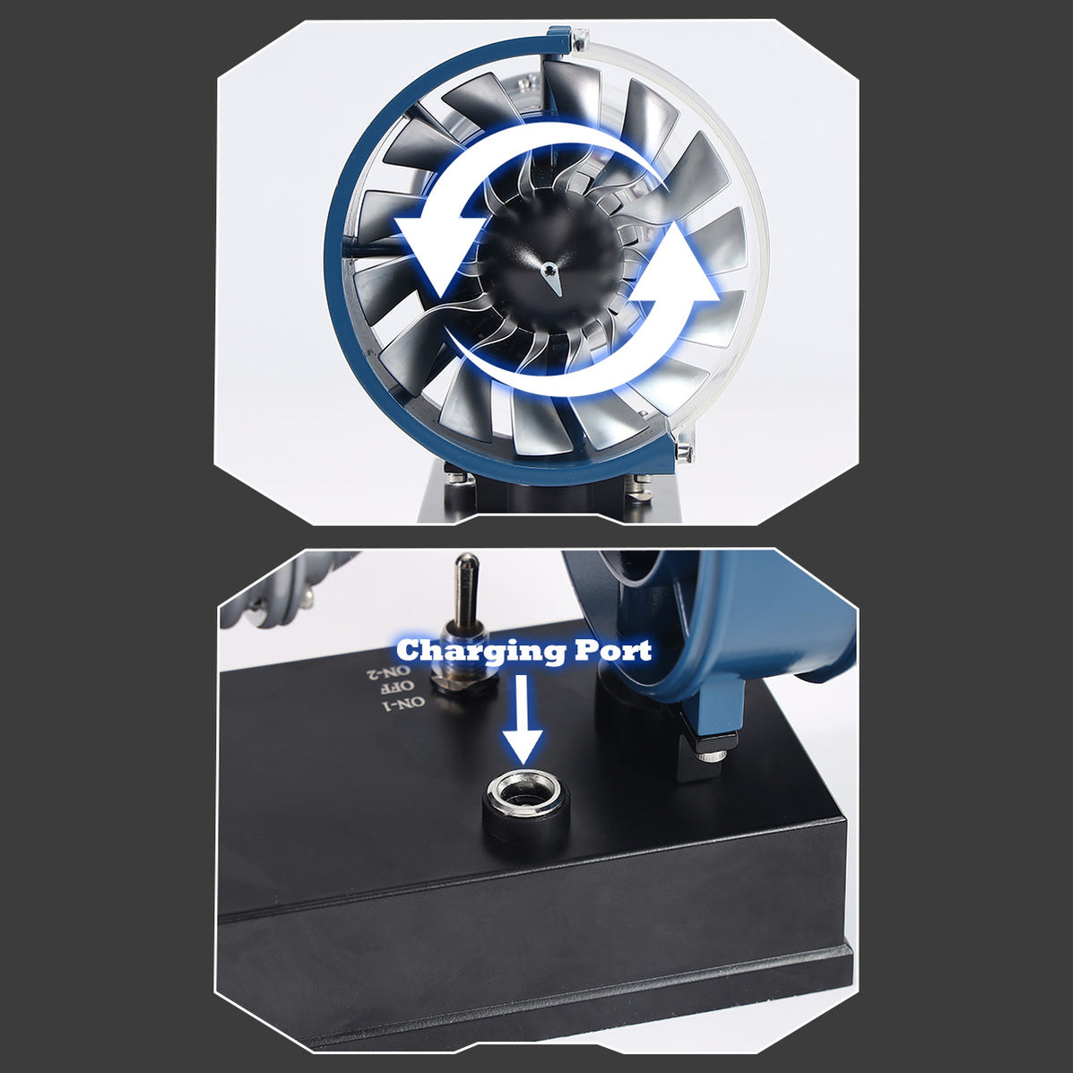 TECHING Mini Turbofan Engine Kit that Works - DIY Metal Electric Jet E ...