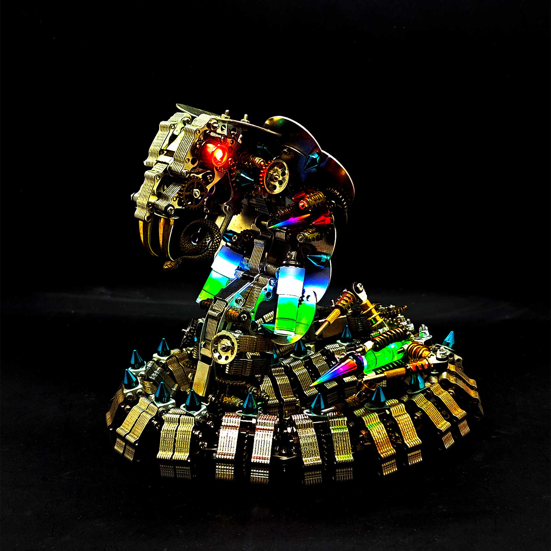 3D Metal DIY Mechanical Cobra Snake Model Realistic Mechanical Kit Cre ...