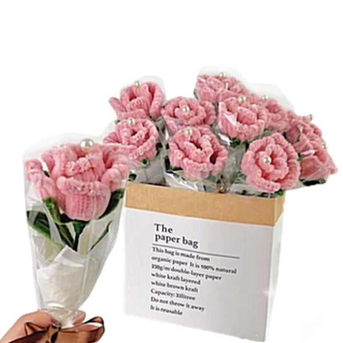 Valentine's Day Handmade DIY Twisting Stem Rose Bouquet Material Kit ...