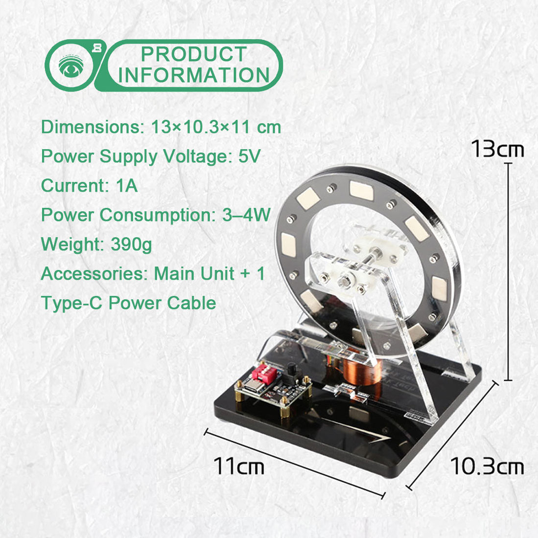 Small Hall Sensor Motor Model - Brushless Ferris Wheel Demonstrator, B ...