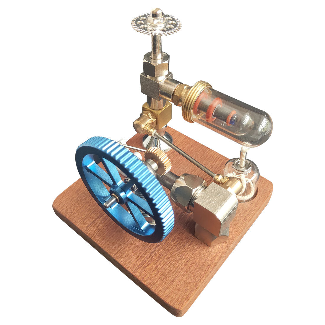 ENGINEDIY Stirling Engine Model with Vertical Flywheel Speed Adjustabl ...