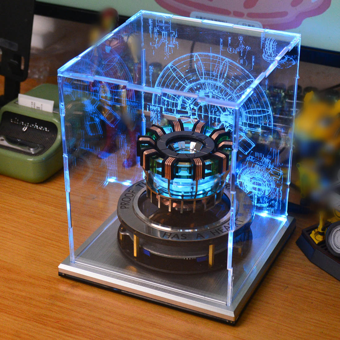 1:1 Scale MK1 Arc Reactor Floating Rotating LED Tech Desk Ornament ...