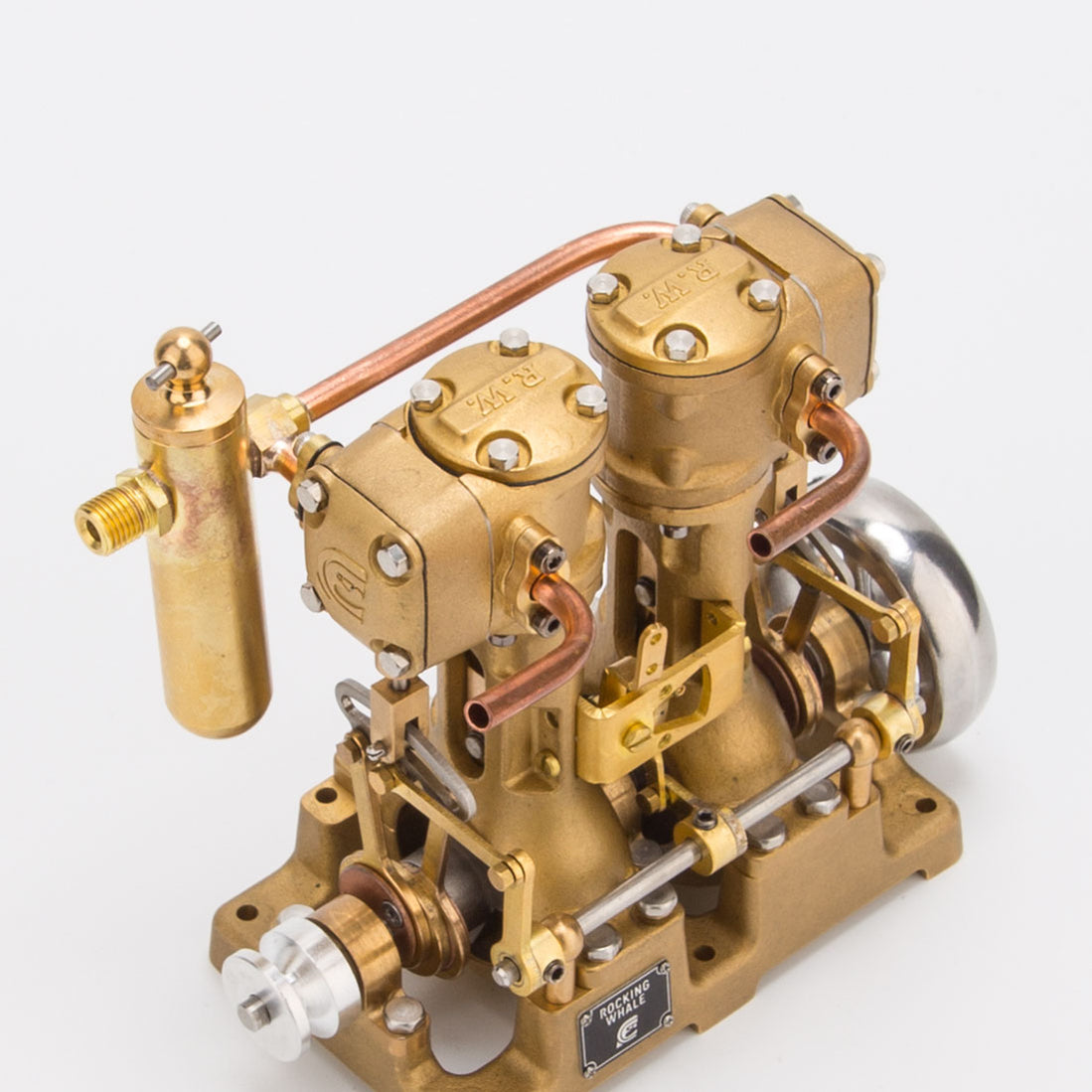 RW-L2 Retro Mini Inline Double Cylinder Steam Engine Model - EngineDIY