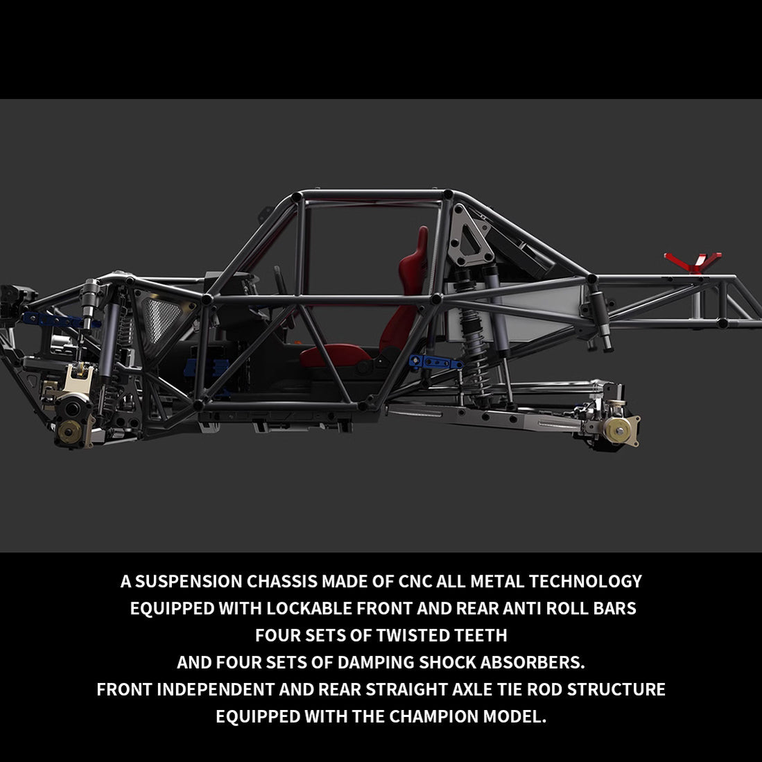 Capo U4 CD1582X Queen 1/8 Scale RC Off-Road Crawler Vehicle Model Kit ...