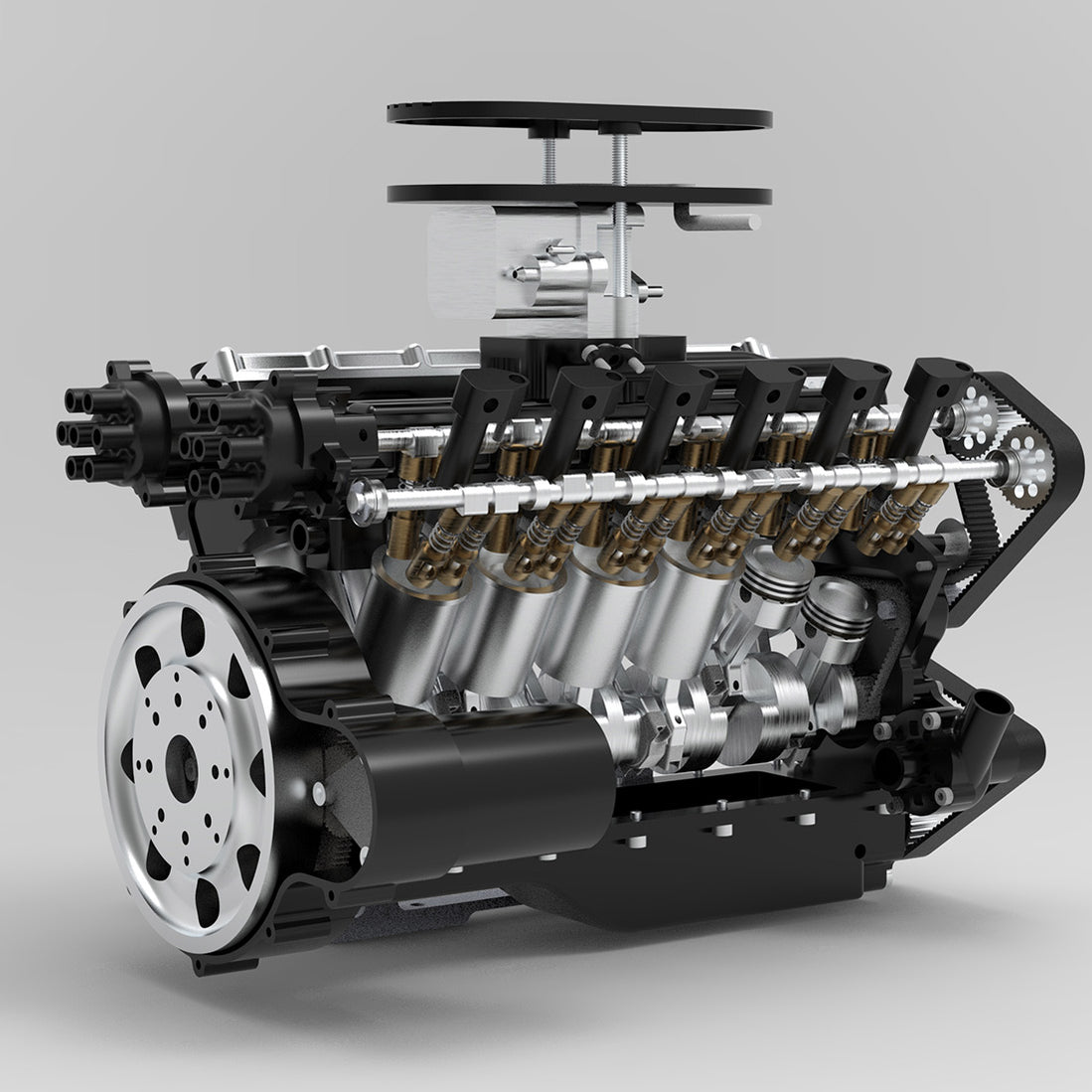 ENJOMOR V12 Engine Model That Works - GS-V12 72CC DOHC Gas Engine ...
