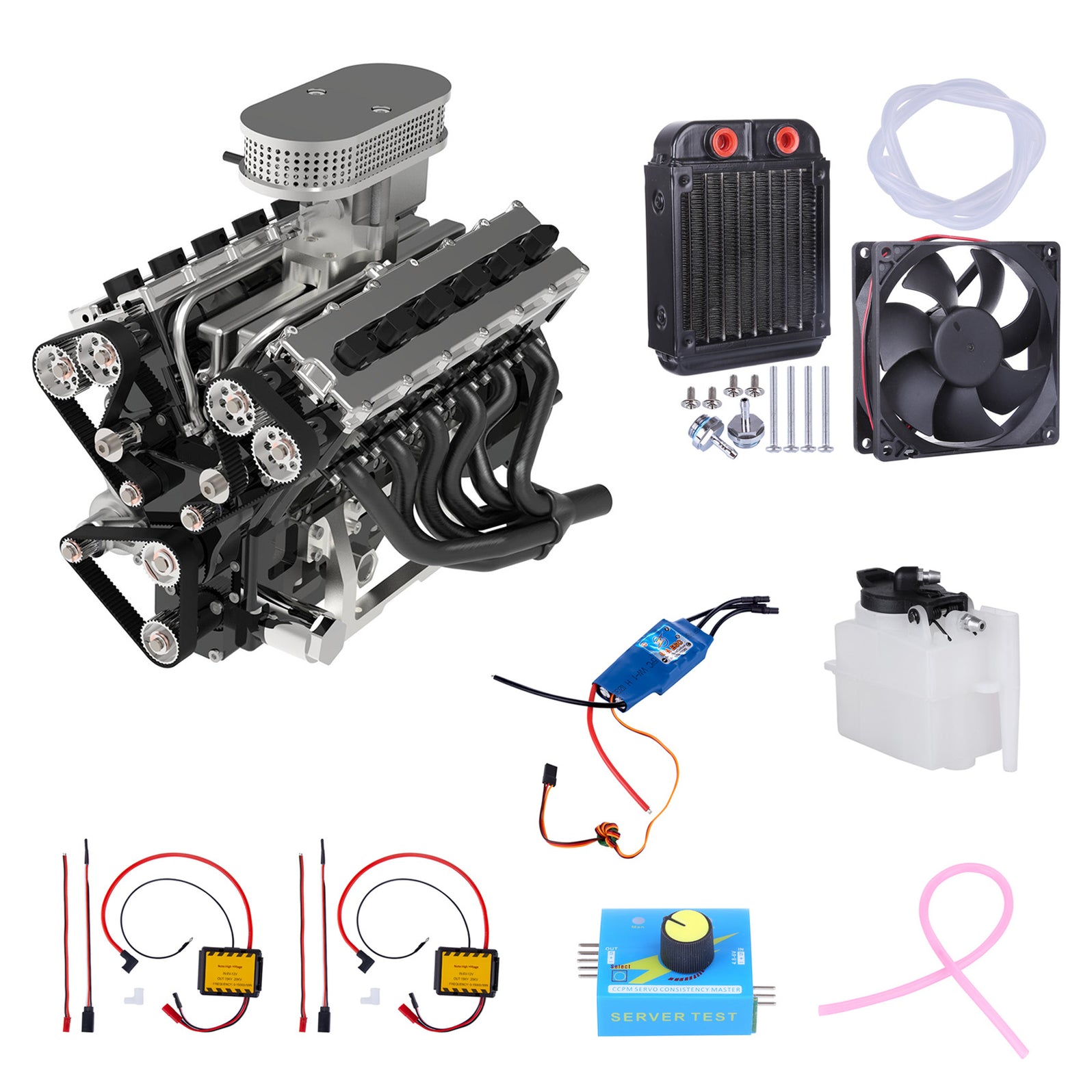 ENJOMOR V12 Engine Model That Works - GS-V12 72CC DOHC Gas Engine ...