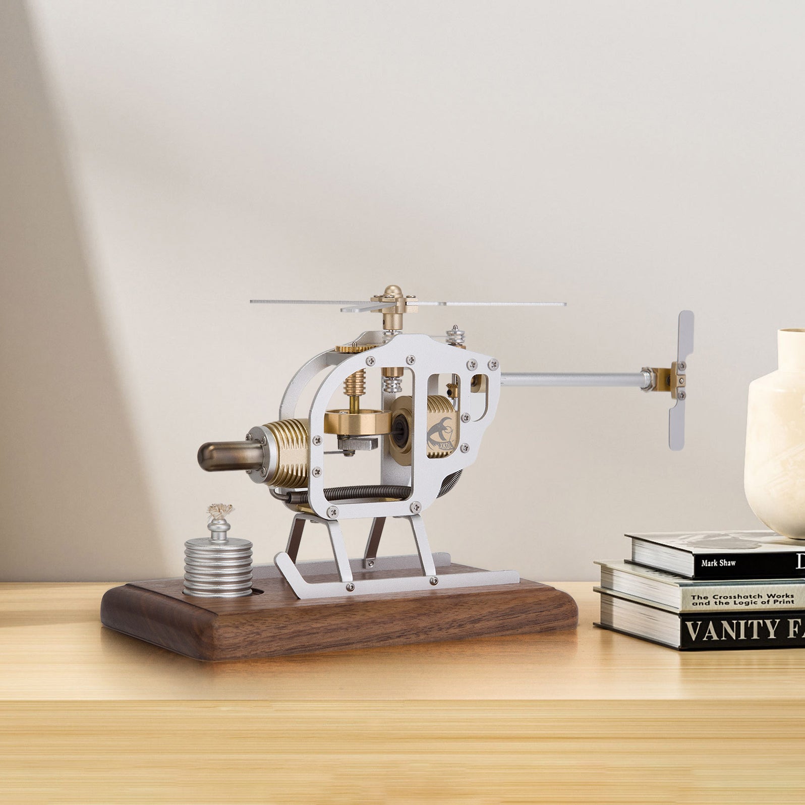 DIY Helicopter Model Kit Parts Working Hot Air Stirling Engine Kit-Sti ...