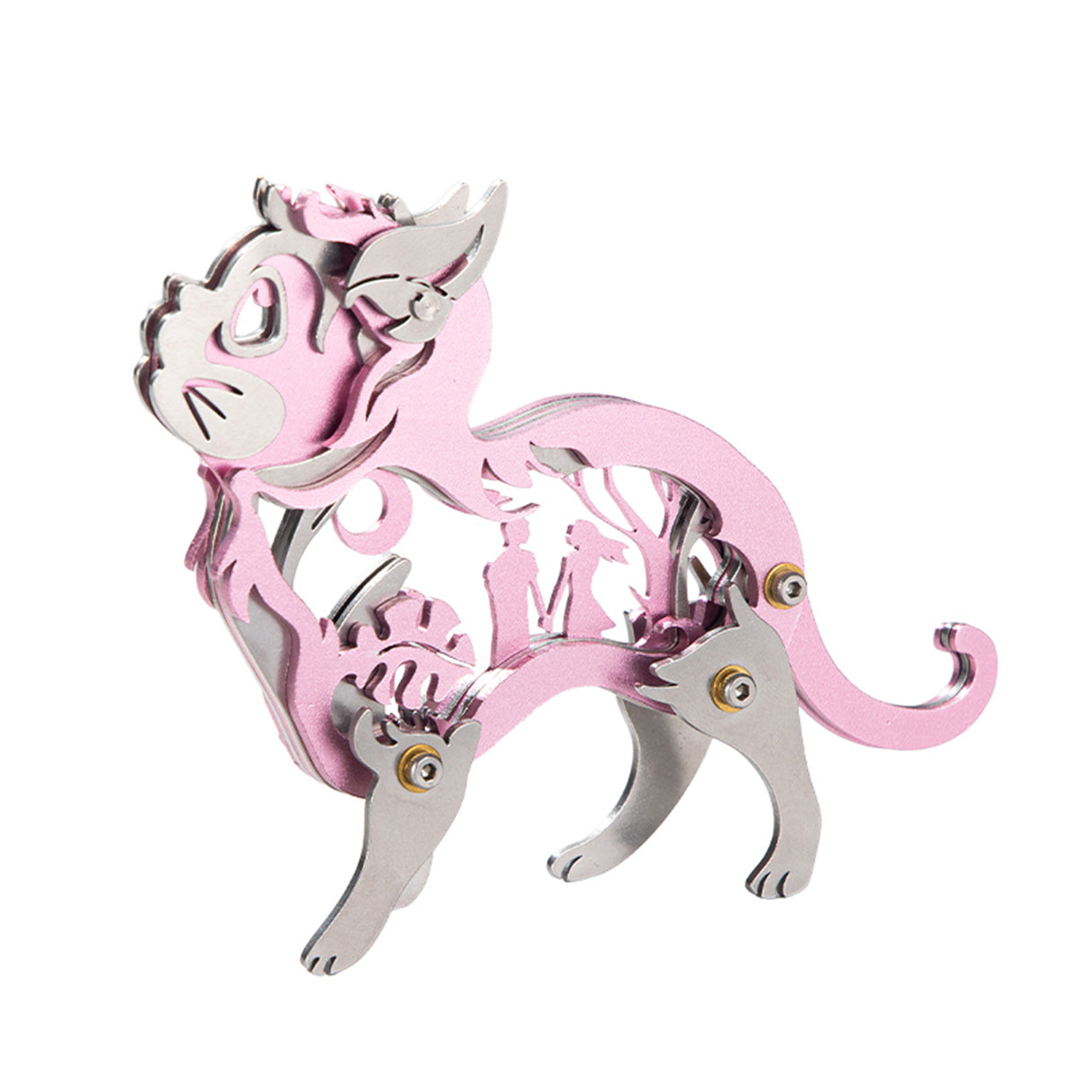 3D Metal Mechanical Cat Assembly Model Kit - EngineDIY