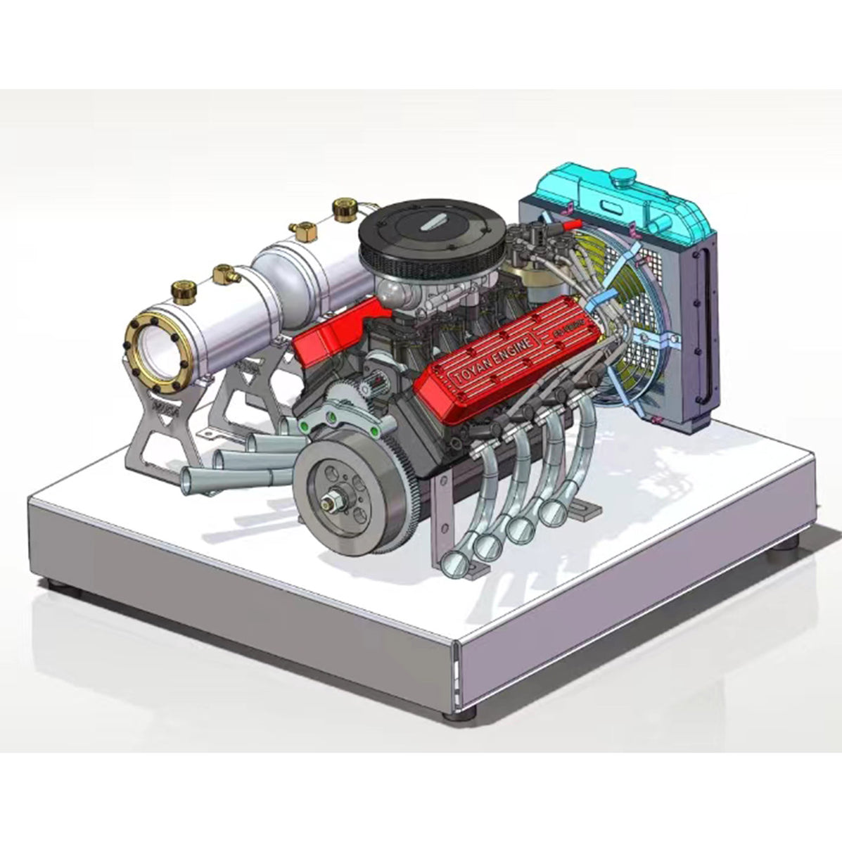 TOYAN FS-V800WGPC V8 Engine With Starter Kit, Stand and Accessories-On ...