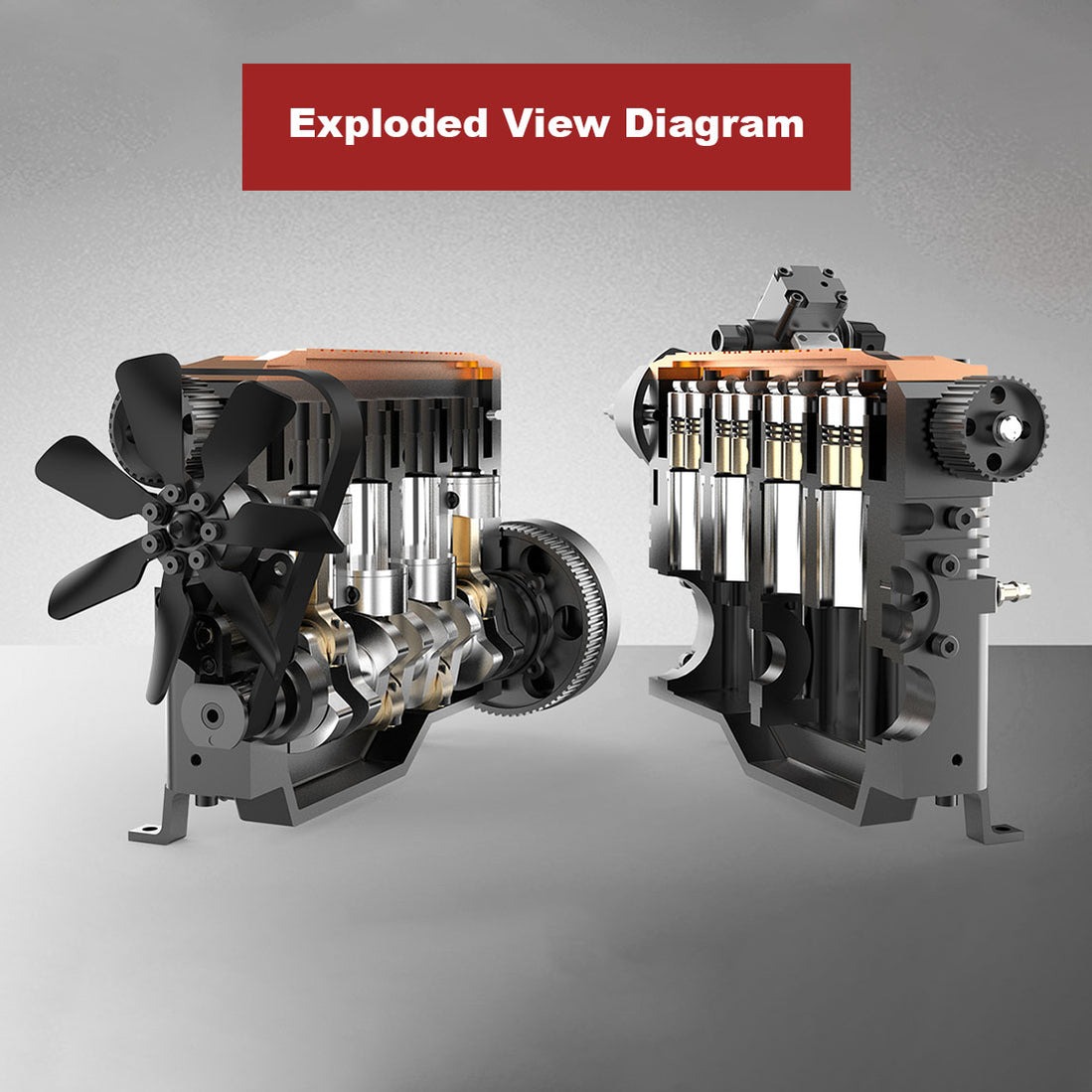 TOYAN FS-L400BGC 14CC Inline 4 Cylinder 4 Stroke OHC L4 Water-cooled G ...