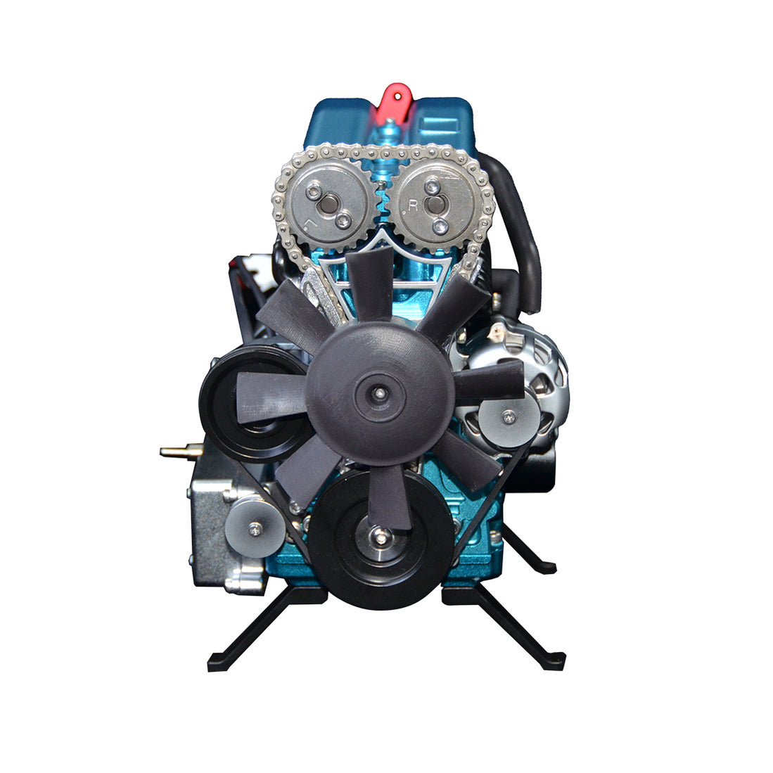 V4 Car Engine Assembly Kit Full Metal 4 Cylinder Engine Building Kit ...