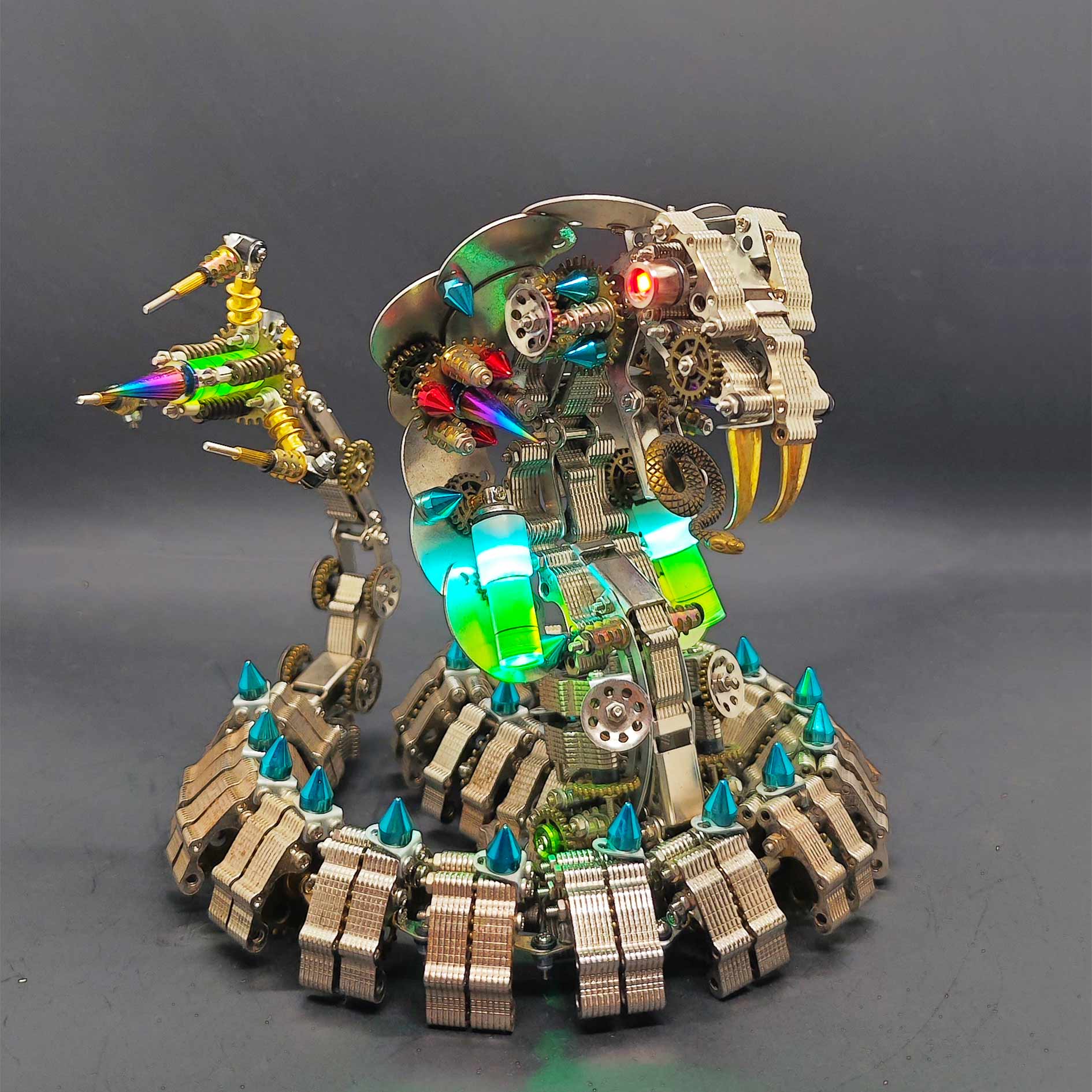 3D Metal DIY Mechanical Cobra Snake Model Realistic Mechanical Kit Cre ...