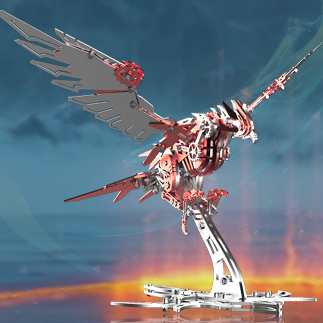 Falcon Predator 3D Metal Mechanical Bionic Assembly Model Kit - EngineDIY