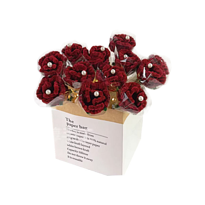 Valentine's Day Handmade DIY Twisting Stem Rose Bouquet Material Kit ...